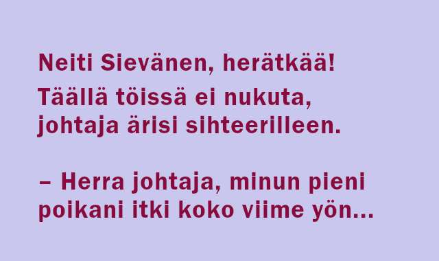 Päivän vitsi: johtajalla ei ole lainkaan sydäntä Päivän vitsi: johtajalla ei ole lainkaan sydäntä